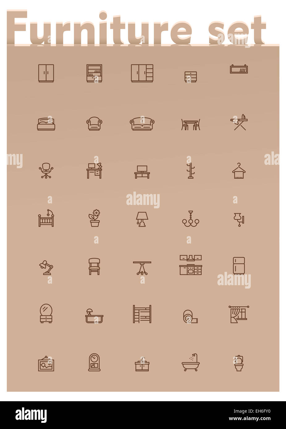 Vector toilet bowl icon Banque de photographies et d’images à haute ...