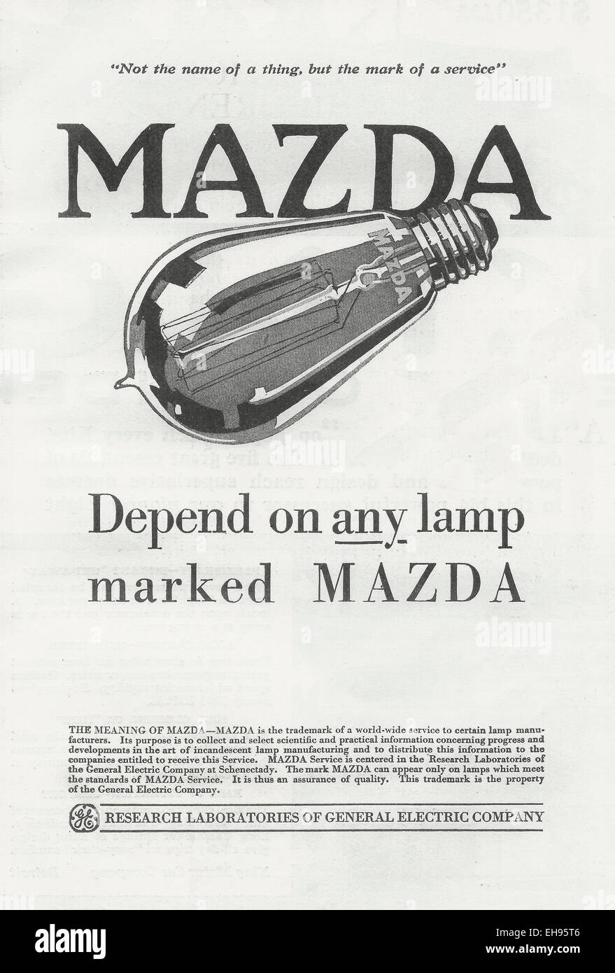 Mazda lamp Banque de photographies et d’images à haute résolution - Alamy