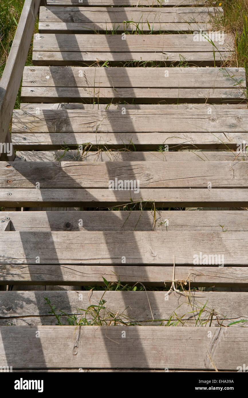 Garde corps en bois sur les escaliers Banque de photographies et d ...