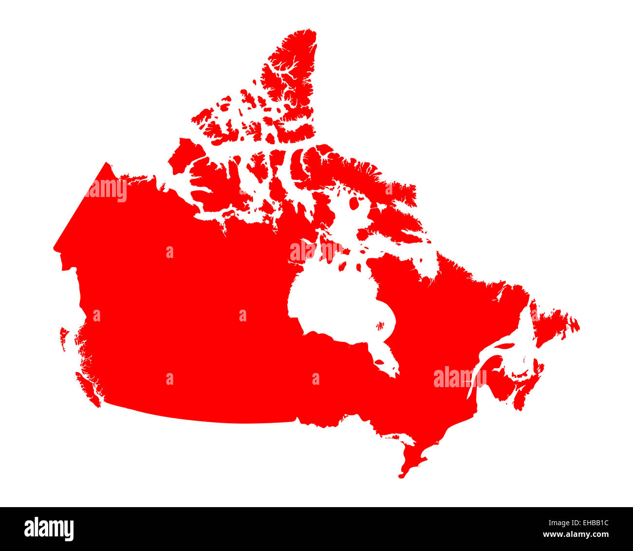 Canada Map Red Banque d'image et photos - Alamy