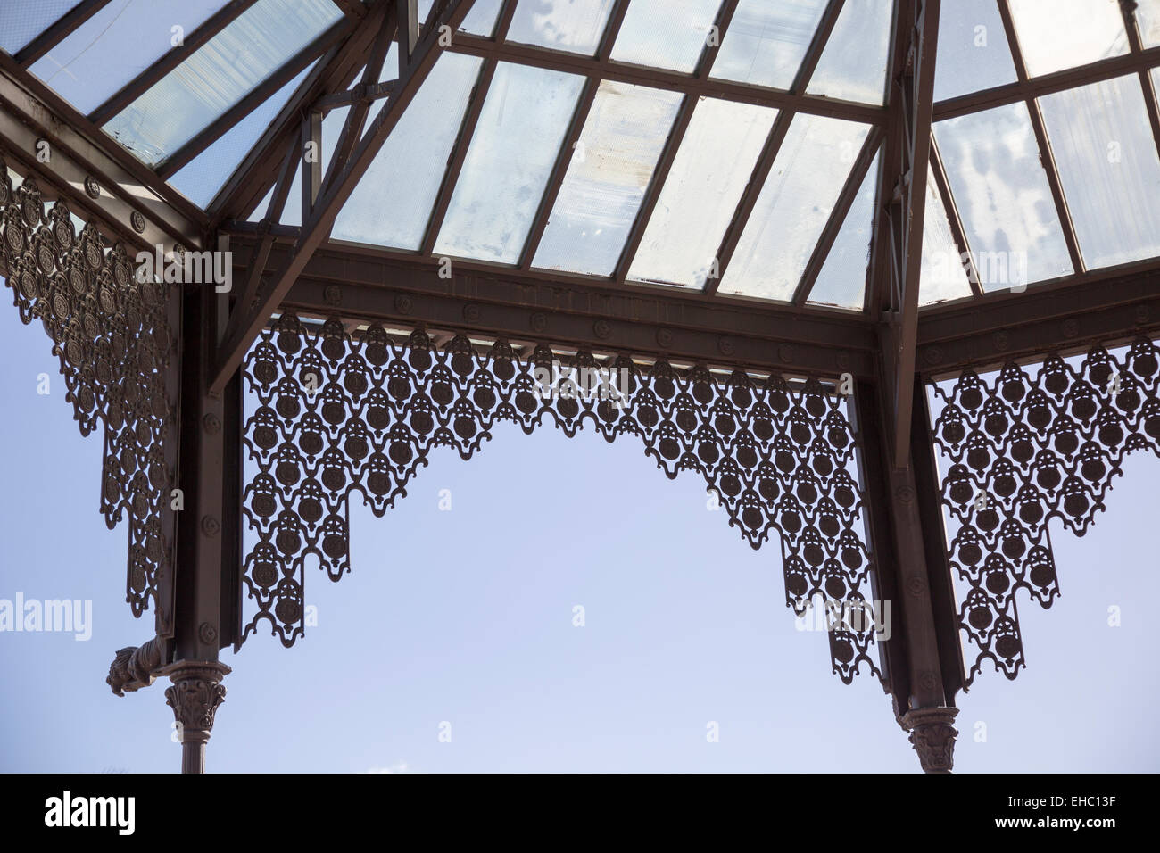 Close up detail du fer forgé gazebo de parc urbain Ponce Puerto Rico ...