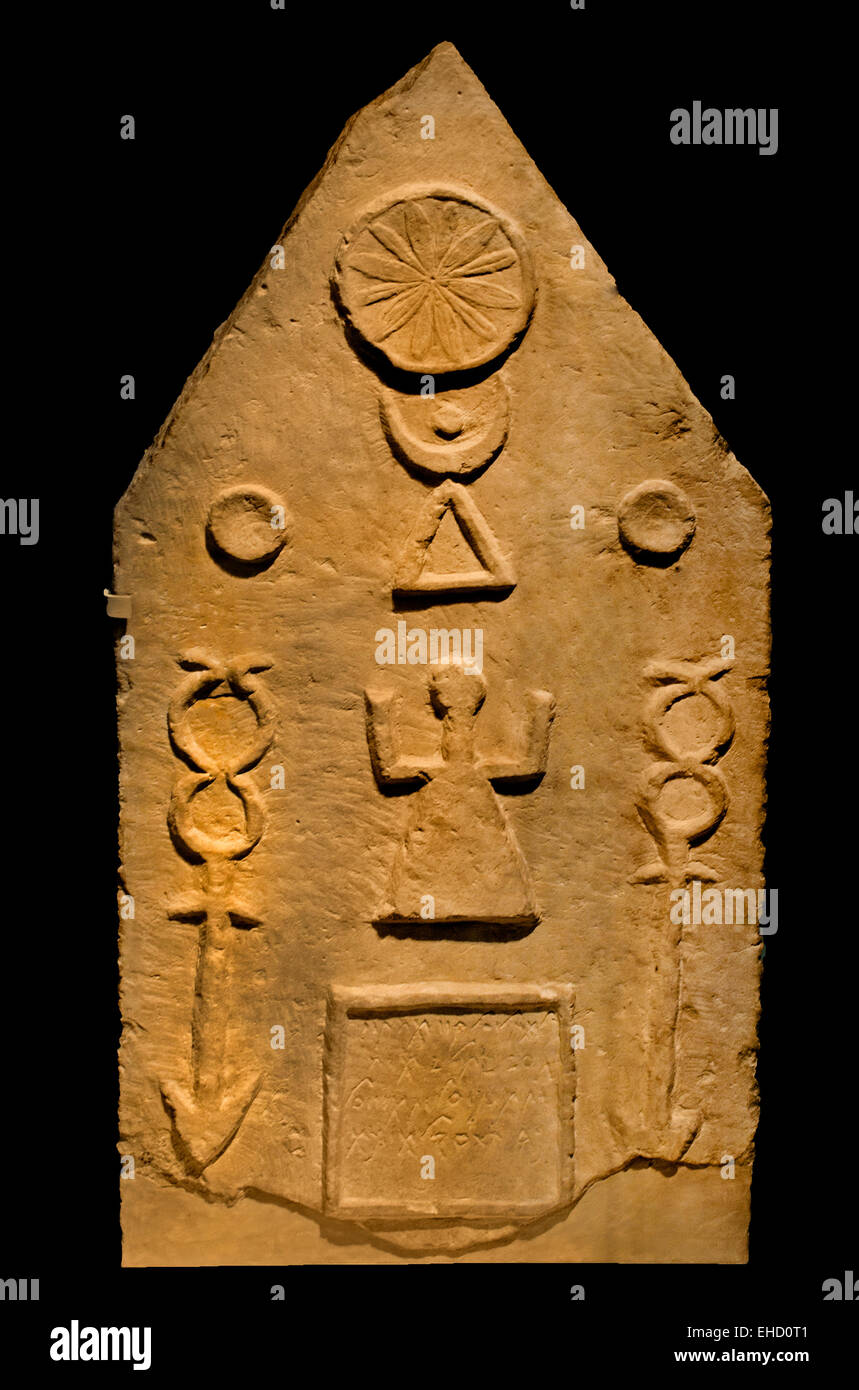 Stèle punique Carthage Romaine des éléments de l'ancienne culture ...