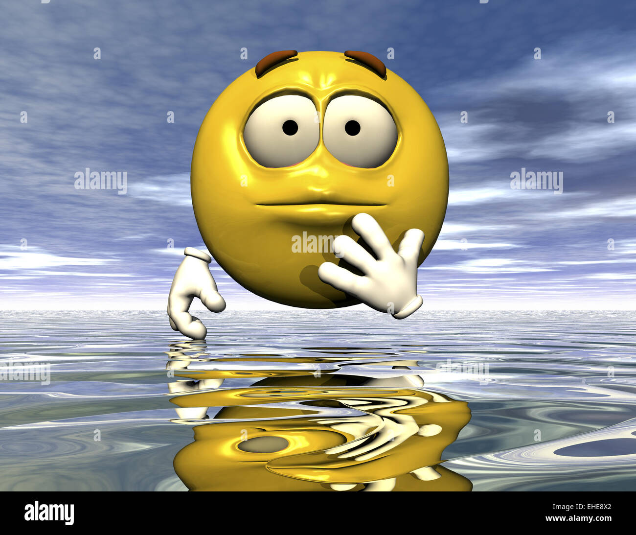 Yeux confus emoticone Banque de photographies et d’images à haute ...