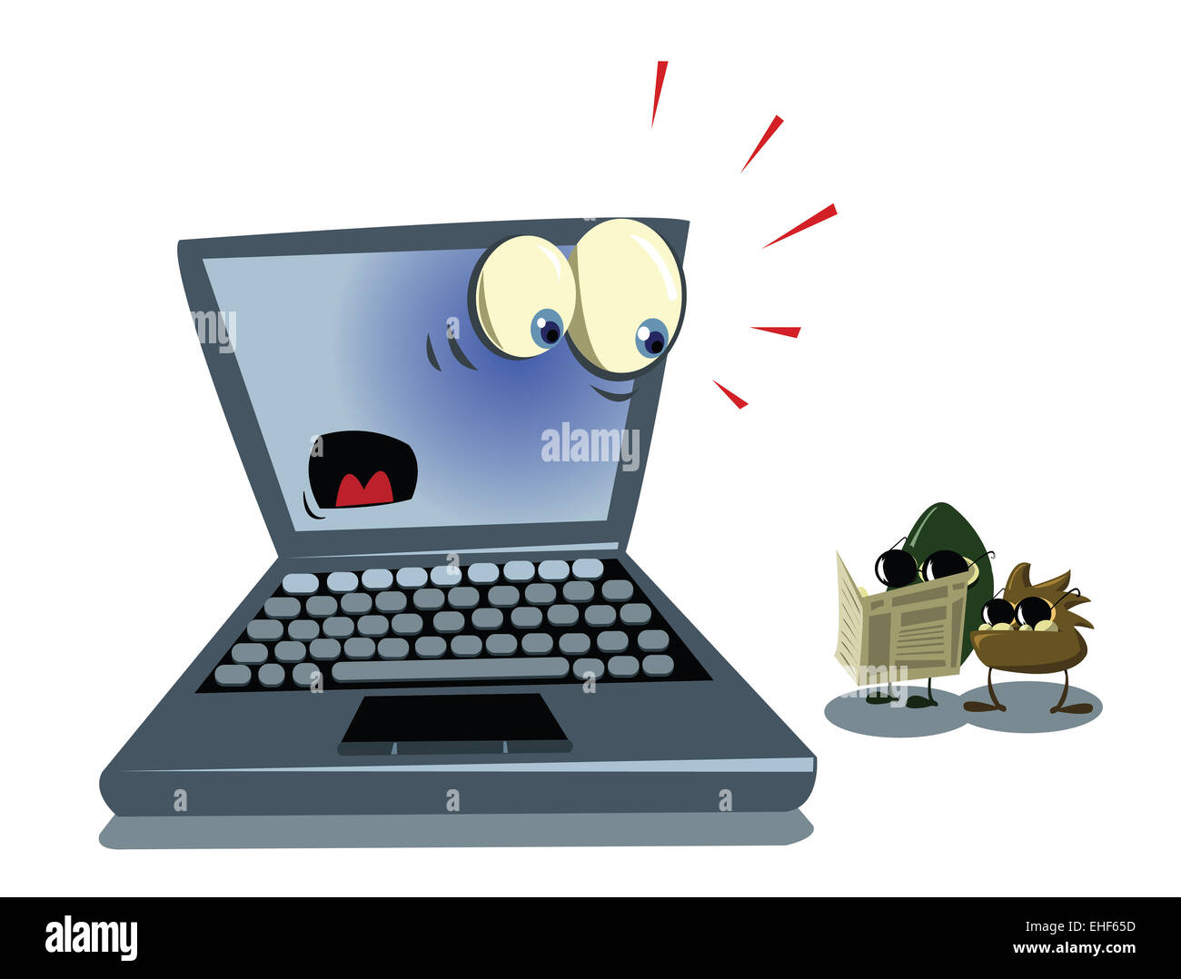 Computer virus cartoon Banque de photographies et d’images à haute ...