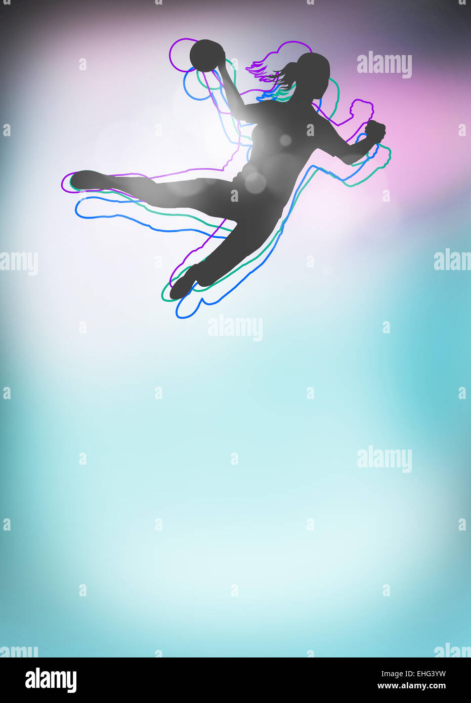 Handball match invitation poster flyer Banque de photographies et d ...