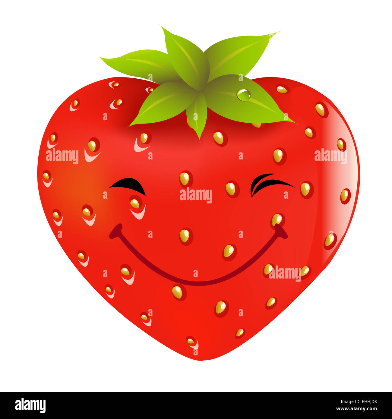 Fraise dessin animé Photo Stock - Alamy