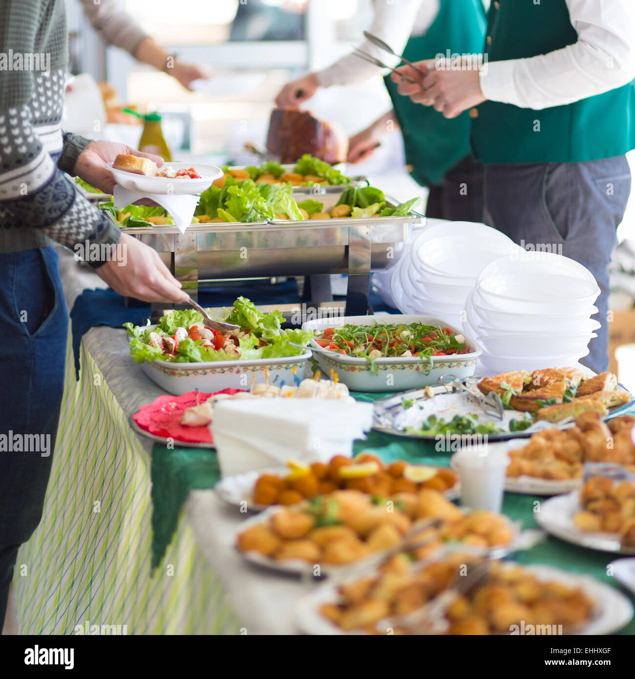 Pause déjeuner conférence banquet à la réunion Photo Stock - Alamy