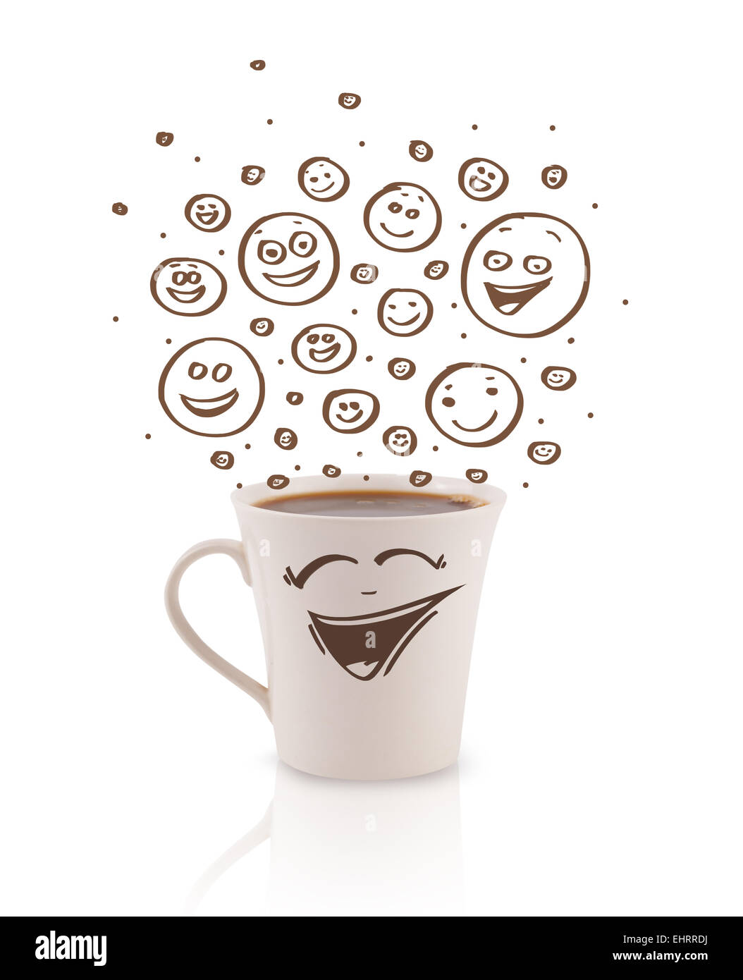 Coffee break cappuccino smiley face Banque de photographies et d’images ...