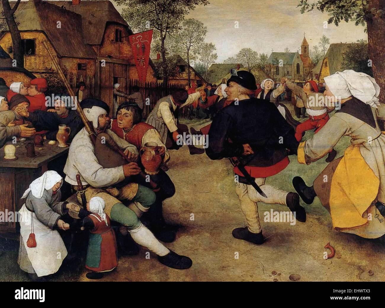 Pieter Bruegel l'Ancien la danse paysanne Photo Stock - Alamy