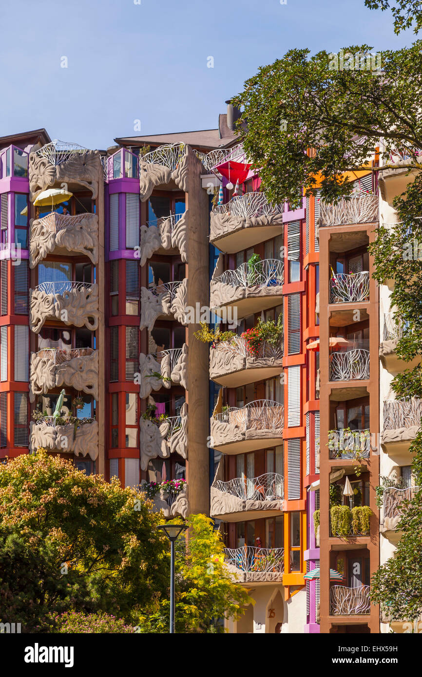 La Suisse, Genève, immeuble Quartier des Grottes Photo Stock - Alamy