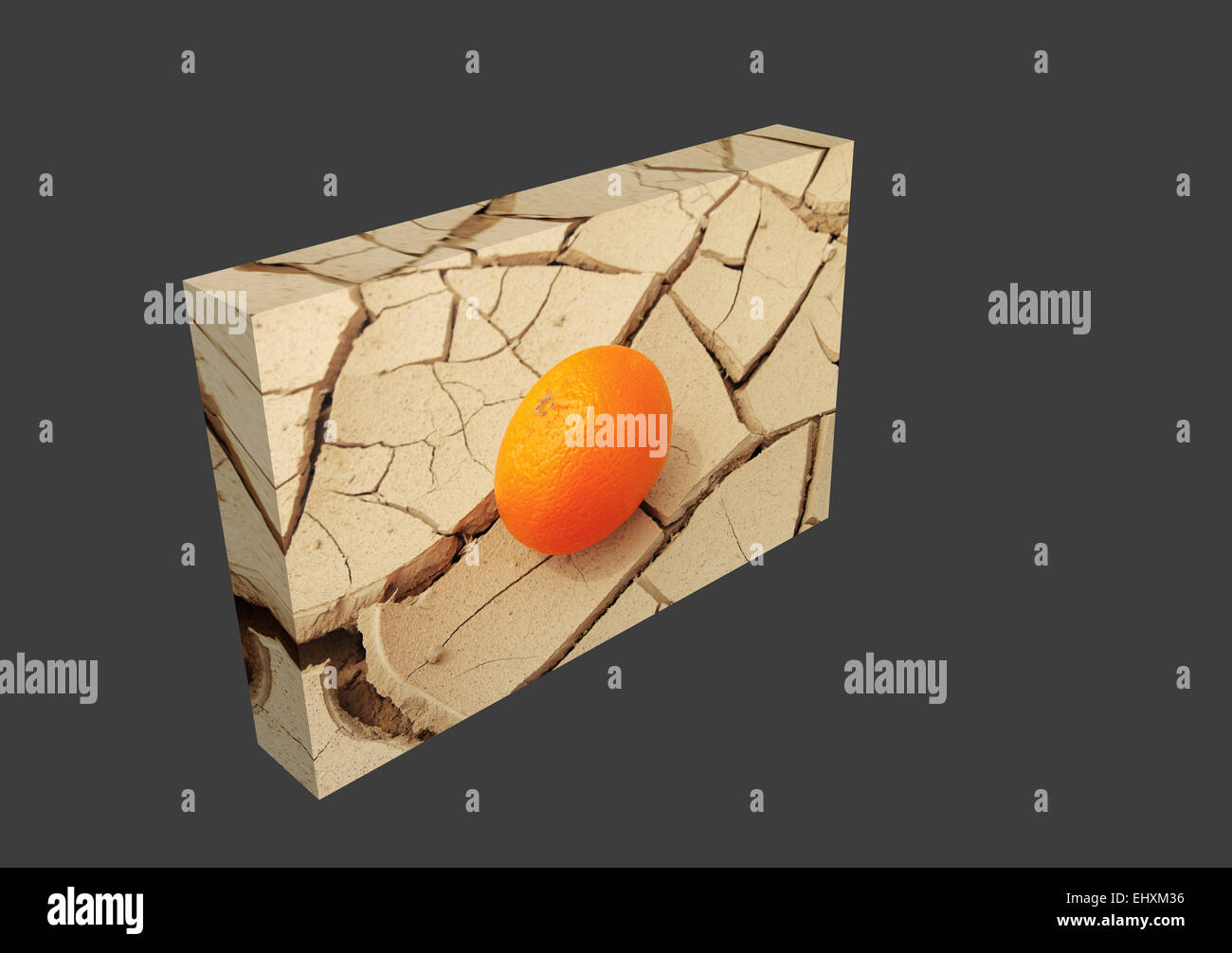 Les zones arides, au four, aride, durci, circulaire, les agrumes, le ...