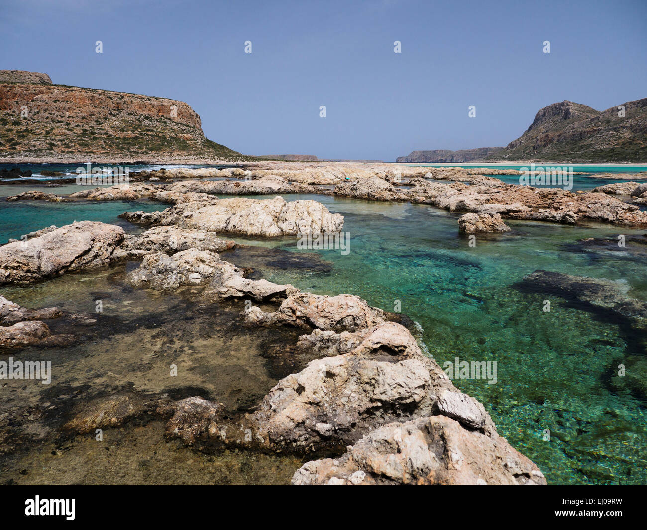 Akrotiri Tigani, bay, Gramvousa, Grèce, Europe, Kissamos, Crète ...