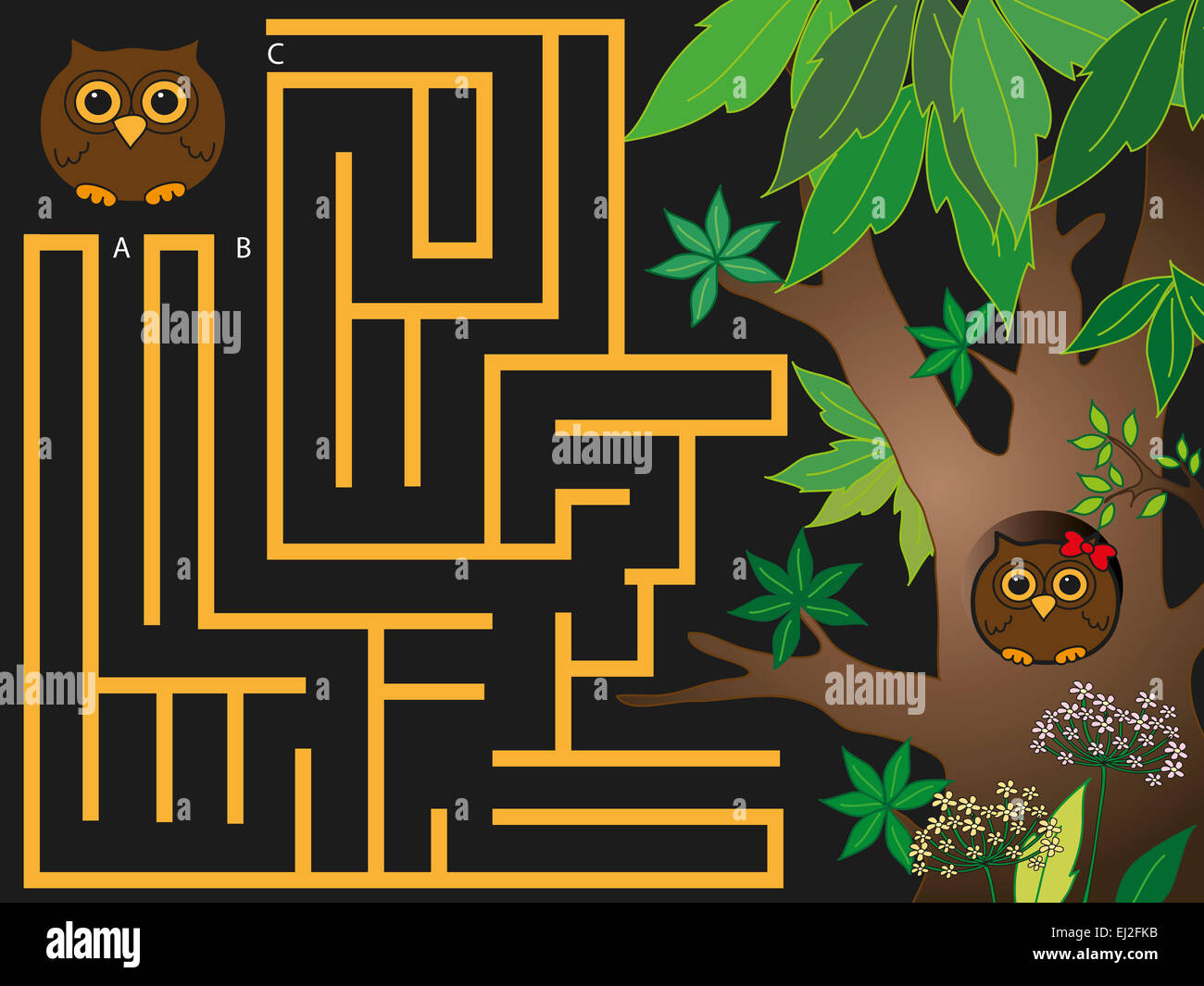 Jeu de labyrinthe pour les enfants Banque de photographies et d’images ...