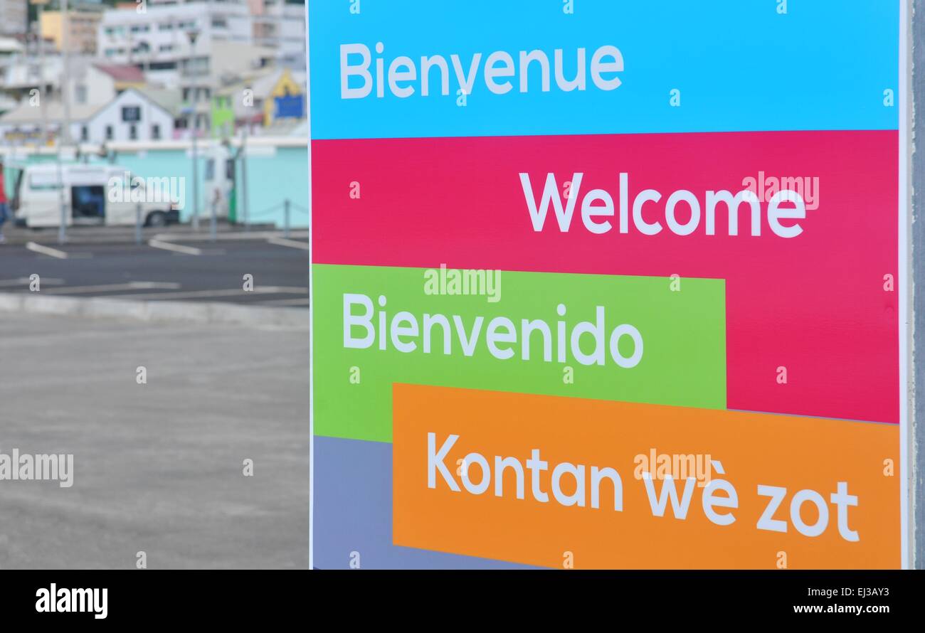 Welcome multilingual words Banque de photographies et d’images à haute ...