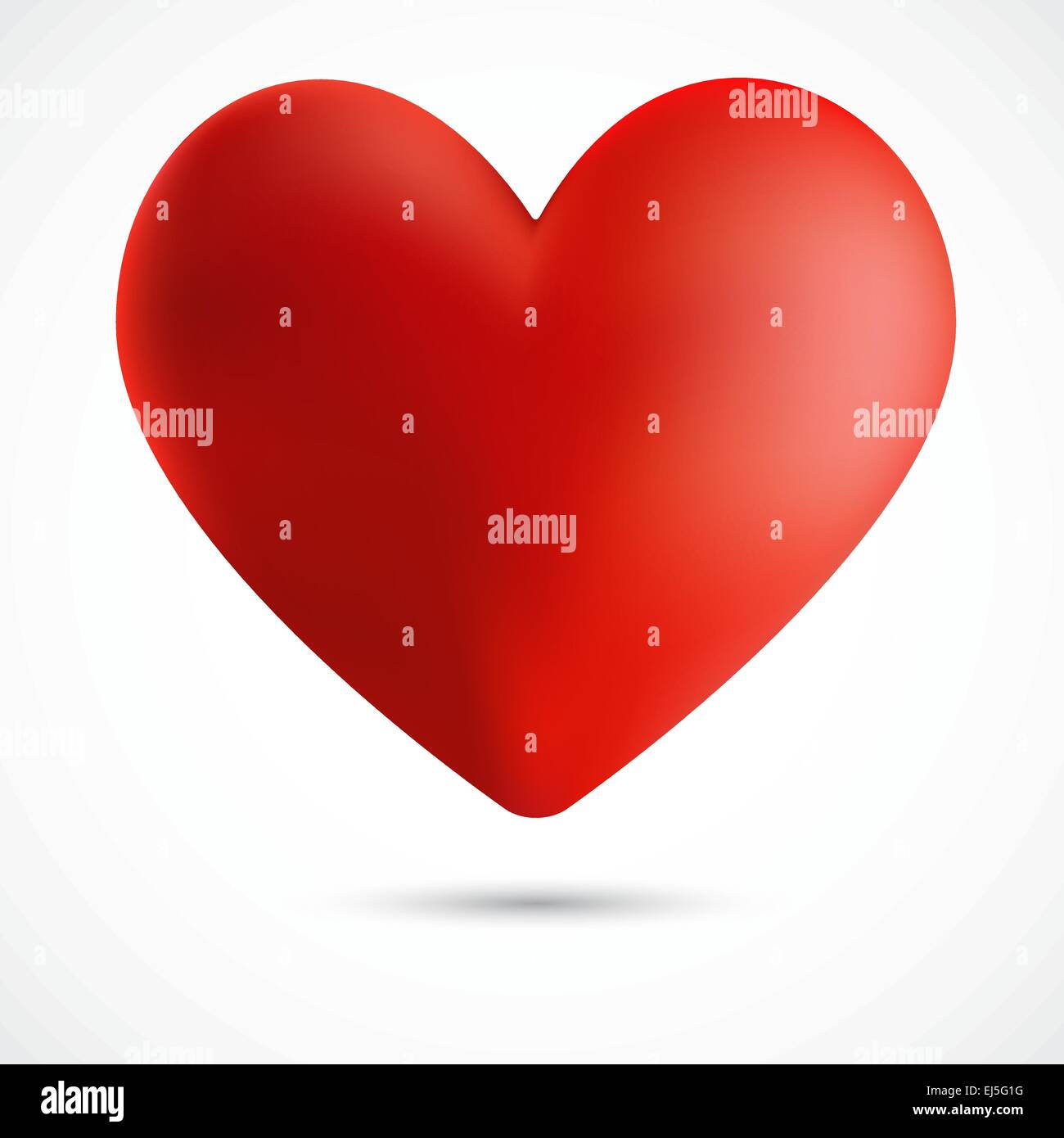 Grand coeur rouge isolé sur fond blanc, vector illustration Image ...