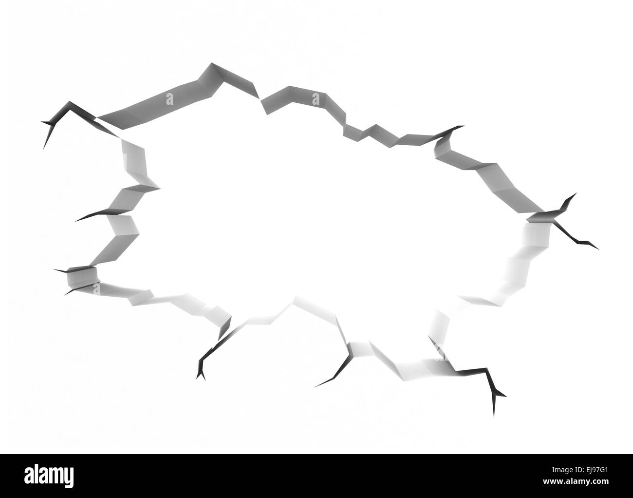 Mur brisé Banque d'images détourées - Alamy