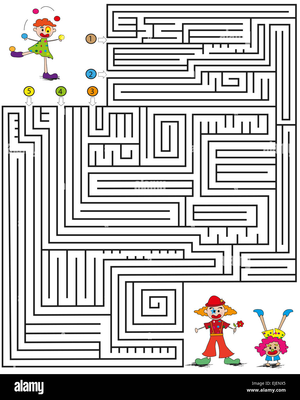 Illustration du labyrinthe, jeu pour les enfants Photo Stock - Alamy
