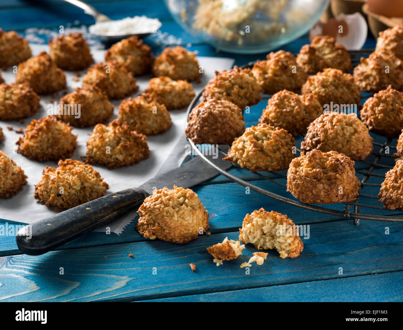 Macarons noix de coco Photo Stock - Alamy