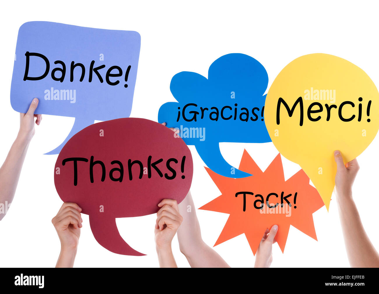 Merci en différentes langues Banque de photographies et d’images à ...