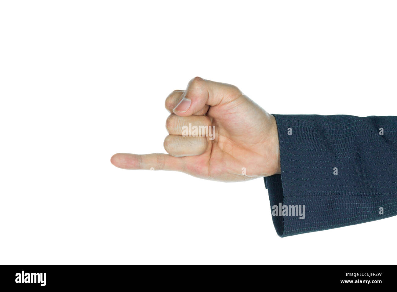 Auriculaire ou petit doigt de businessman sur fond blanc. Faire de ...