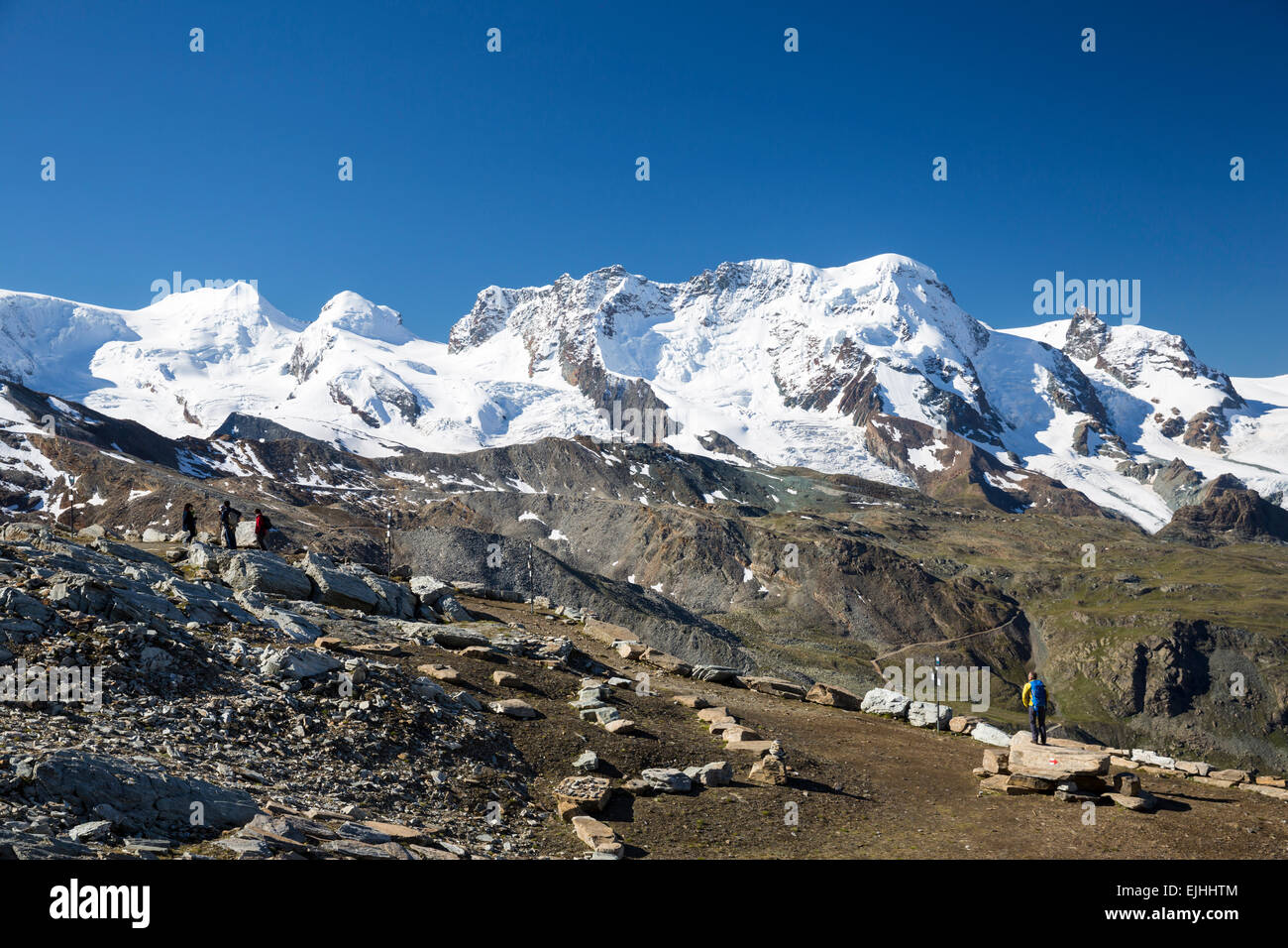 Vue depuis la station de montagne de rothorn Banque de photographies et ...