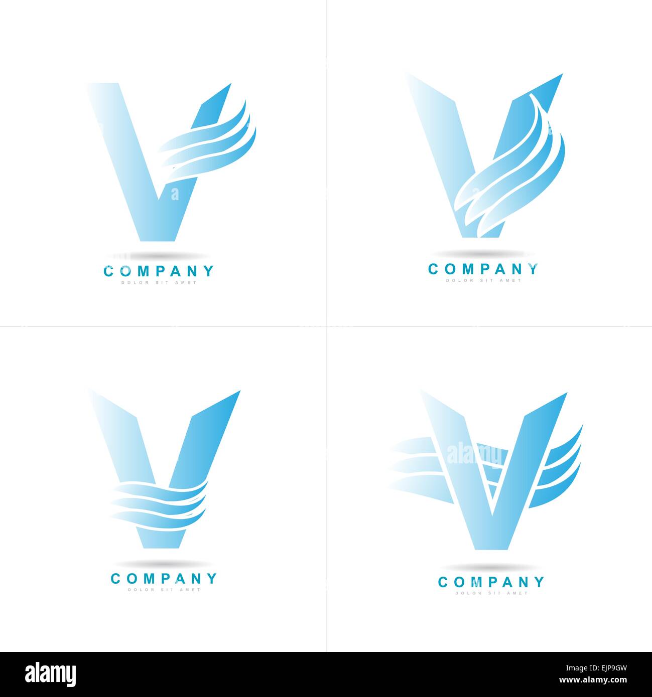 V shape logo template v Banque de photographies et d’images à haute ...