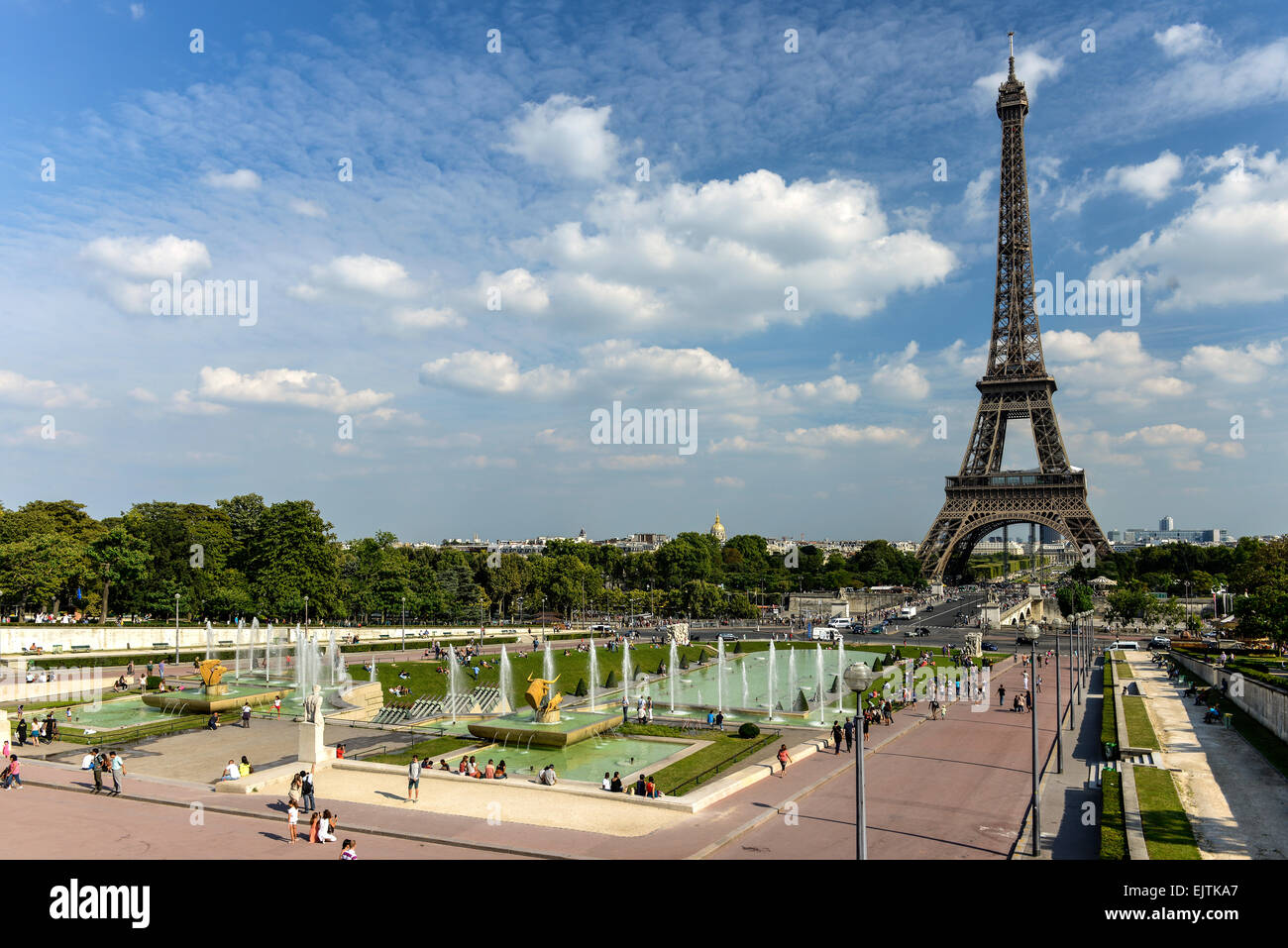La Tour Eiffel, le Trocadéro, le jardin du Trocadéro, Paris, France ...