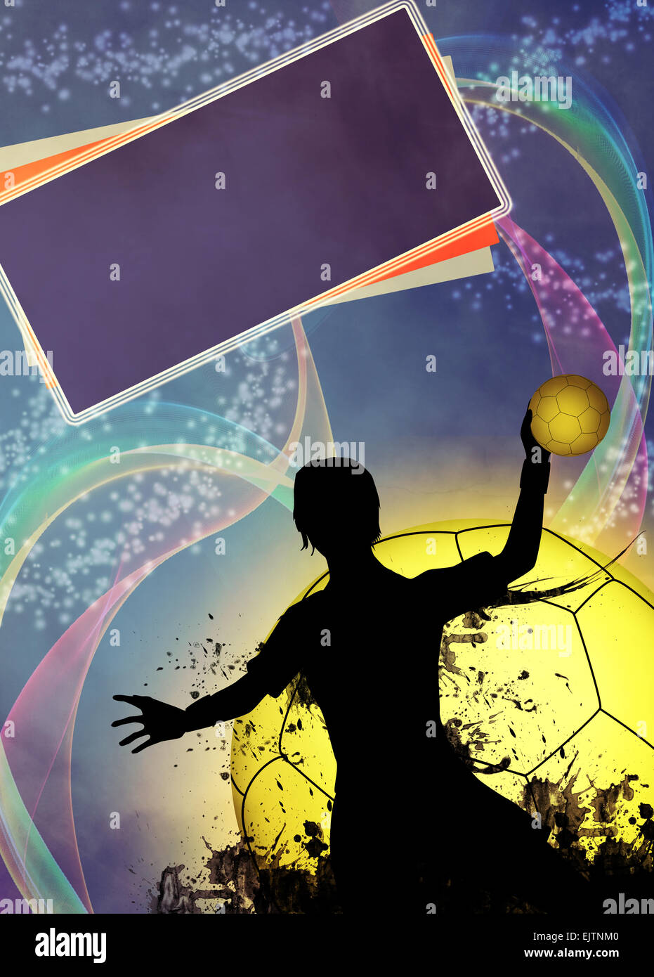 Handball match invitation poster flyer Banque de photographies et d ...