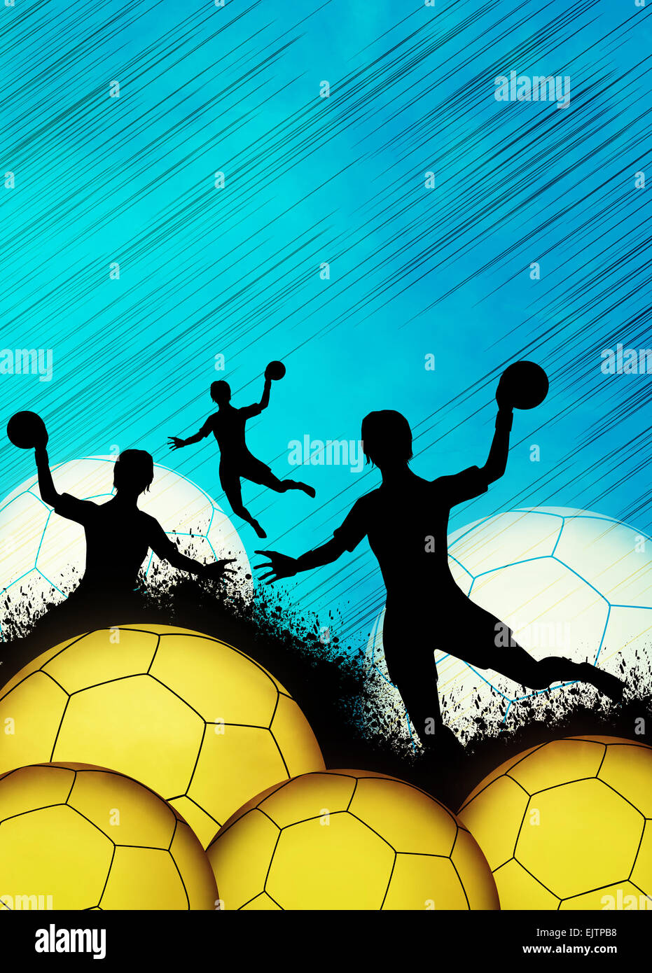 Handball match invitation poster flyer Banque de photographies et d ...