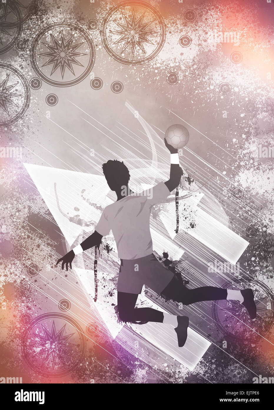 Handball match invitation poster flyer Banque de photographies et d ...