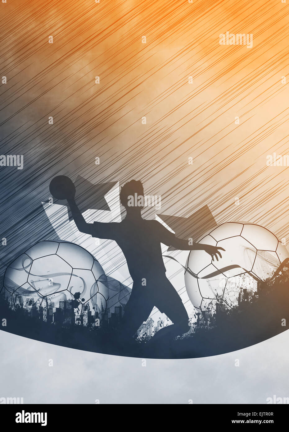 Match de handball homme invitation affiche ou flyer avec l'espace en ...