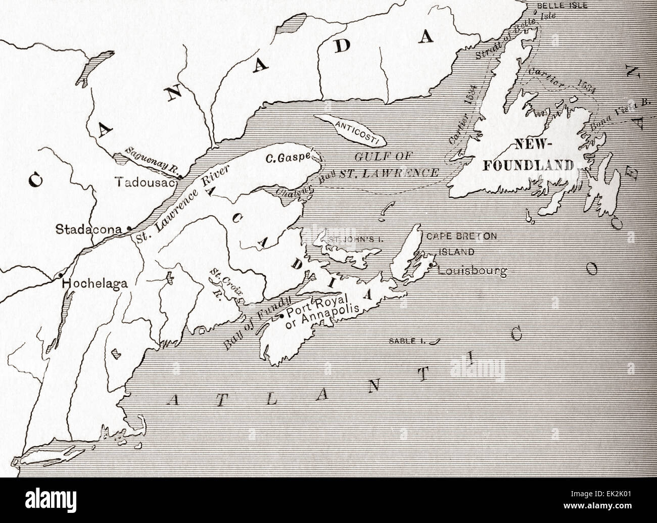 New france map Banque de photographies et d’images à haute résolution ...