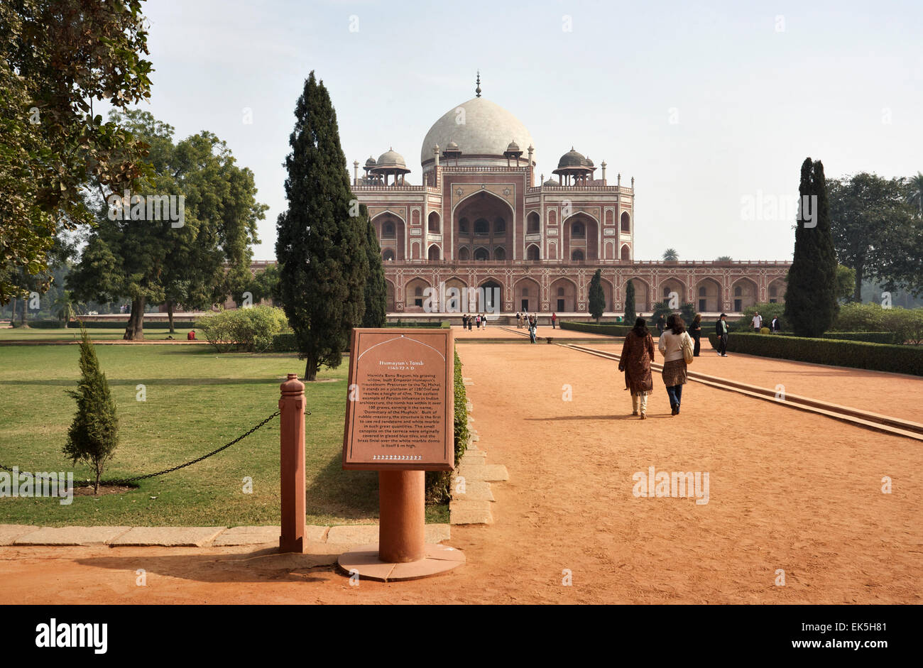 L'Inde, Delhi, Tombe de Humayun, construit par Hamida Banu commencé en ...