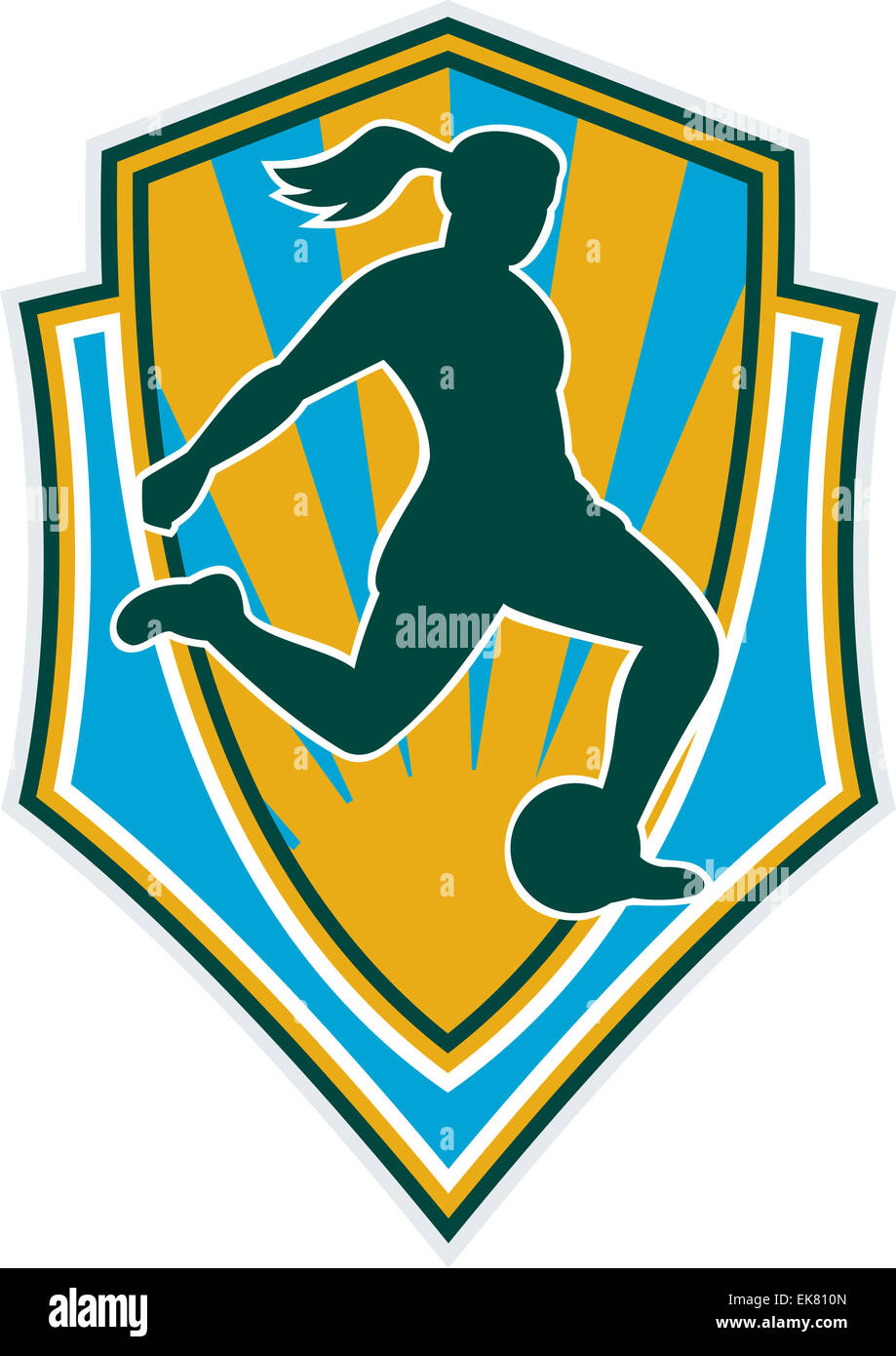 Femme Joueur De Football Silhouette Banque De Photographies Et Dimages