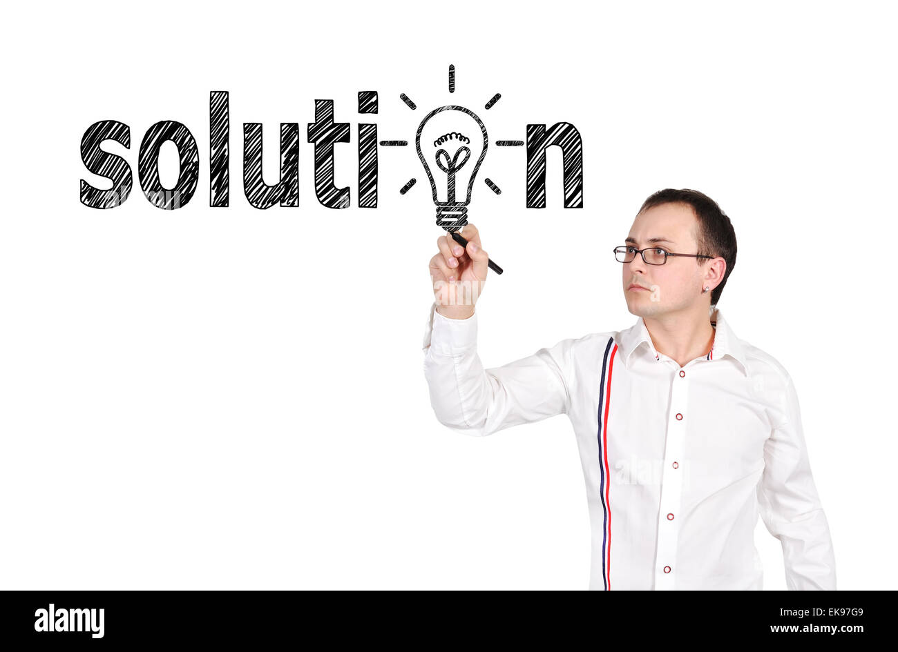 Symbole de la solution de dessin Photo Stock - Alamy