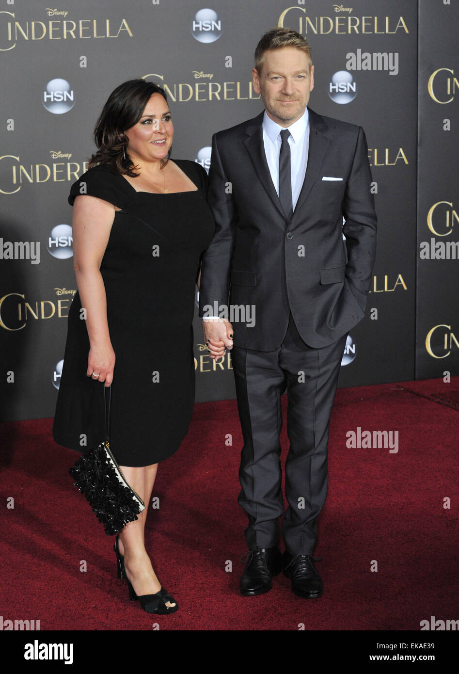 LOS ANGELES, CA - 1 mars 2015 : Directeur Kenneth Branagh & femme ...