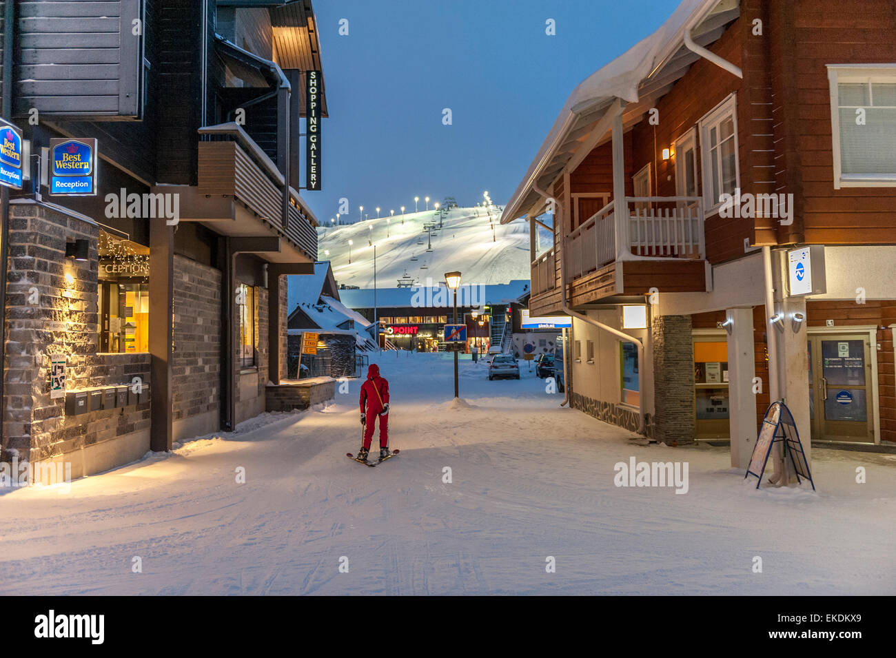 Skiing village levi finland lapland Banque de photographies et d’images ...