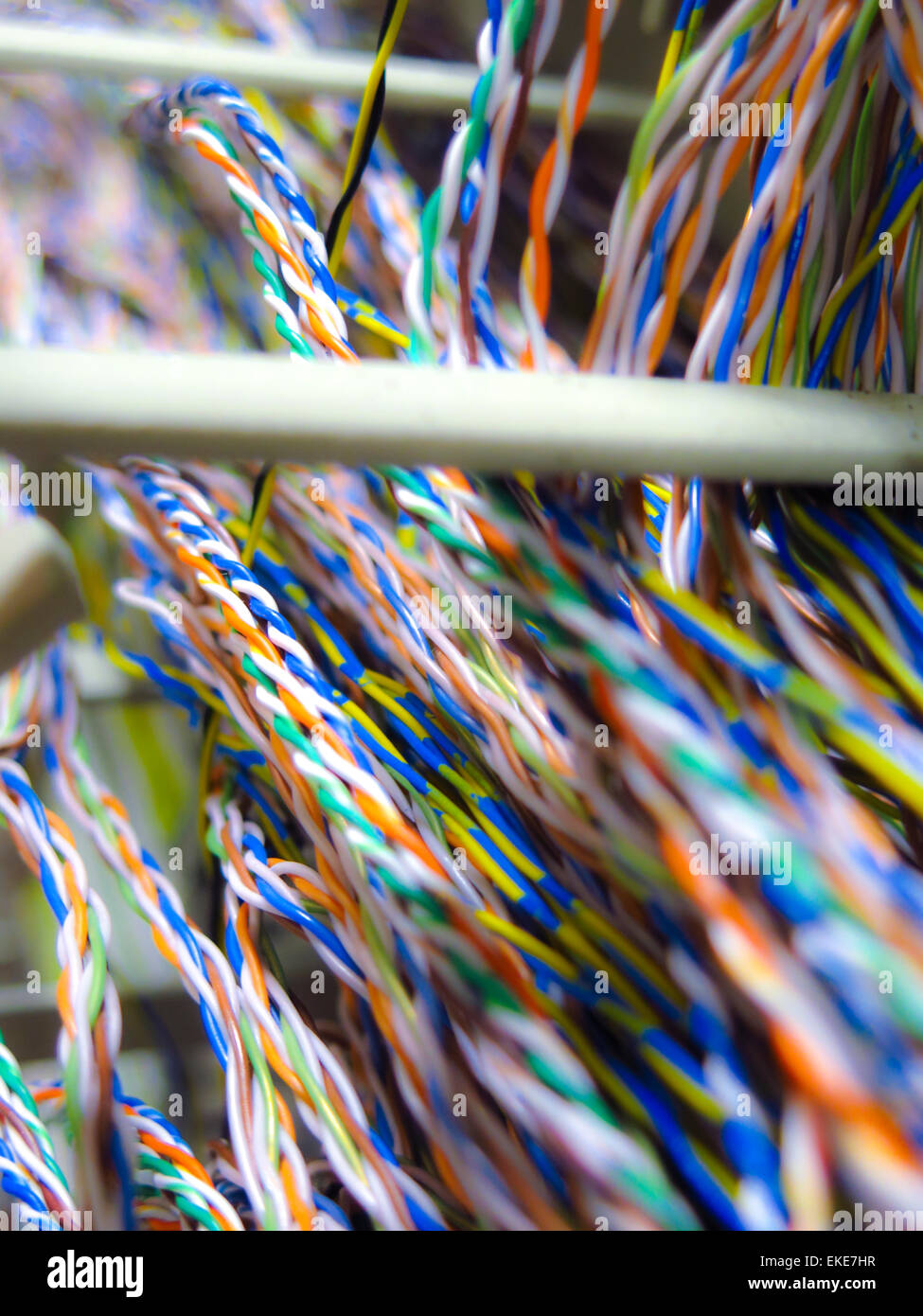 Câblage de télécommunications dans les casiers de câblage des fils ...