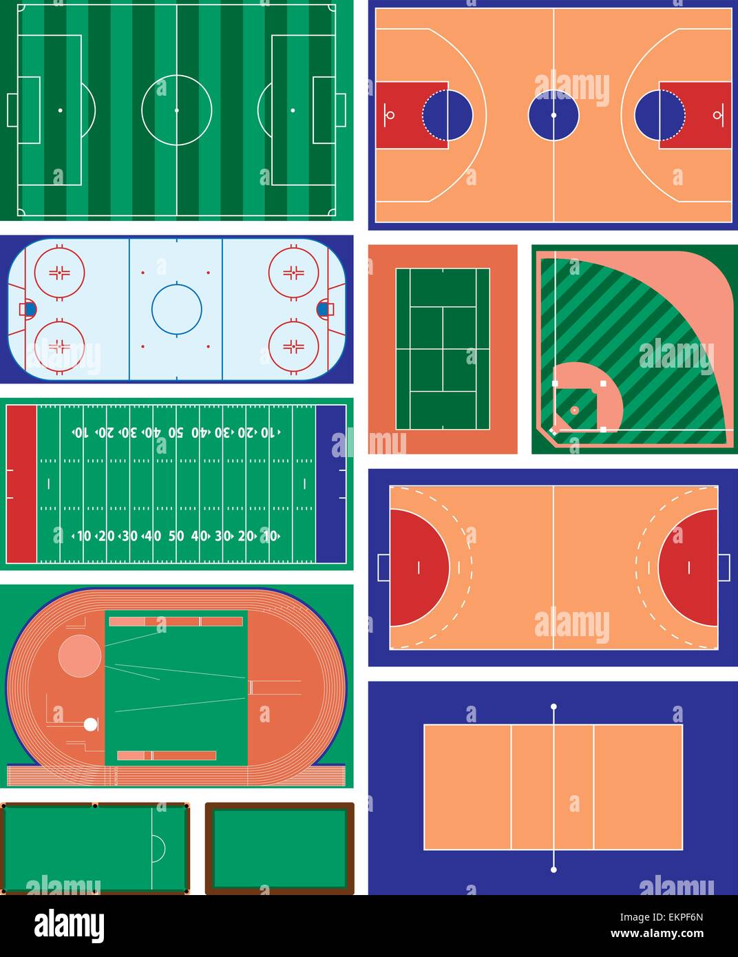 Terrains de football Banque d'images vectorielles - Alamy