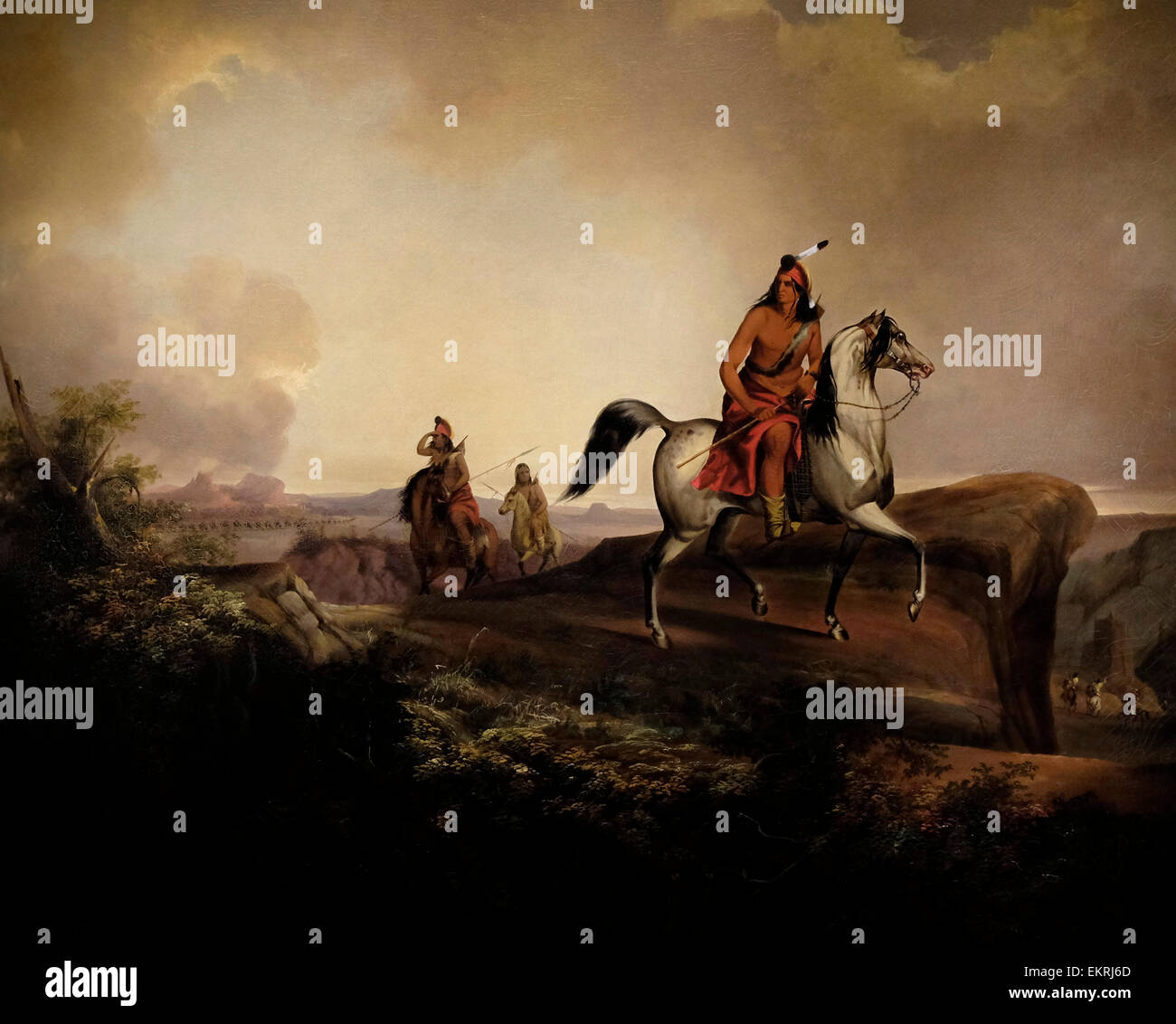 Couteau noir un guerrier apache Banque de photographies et d’images à ...