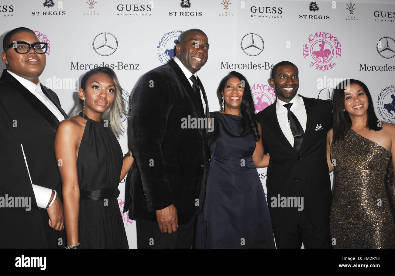 Magic johnson and family Banque de photographies et d’images à haute ...