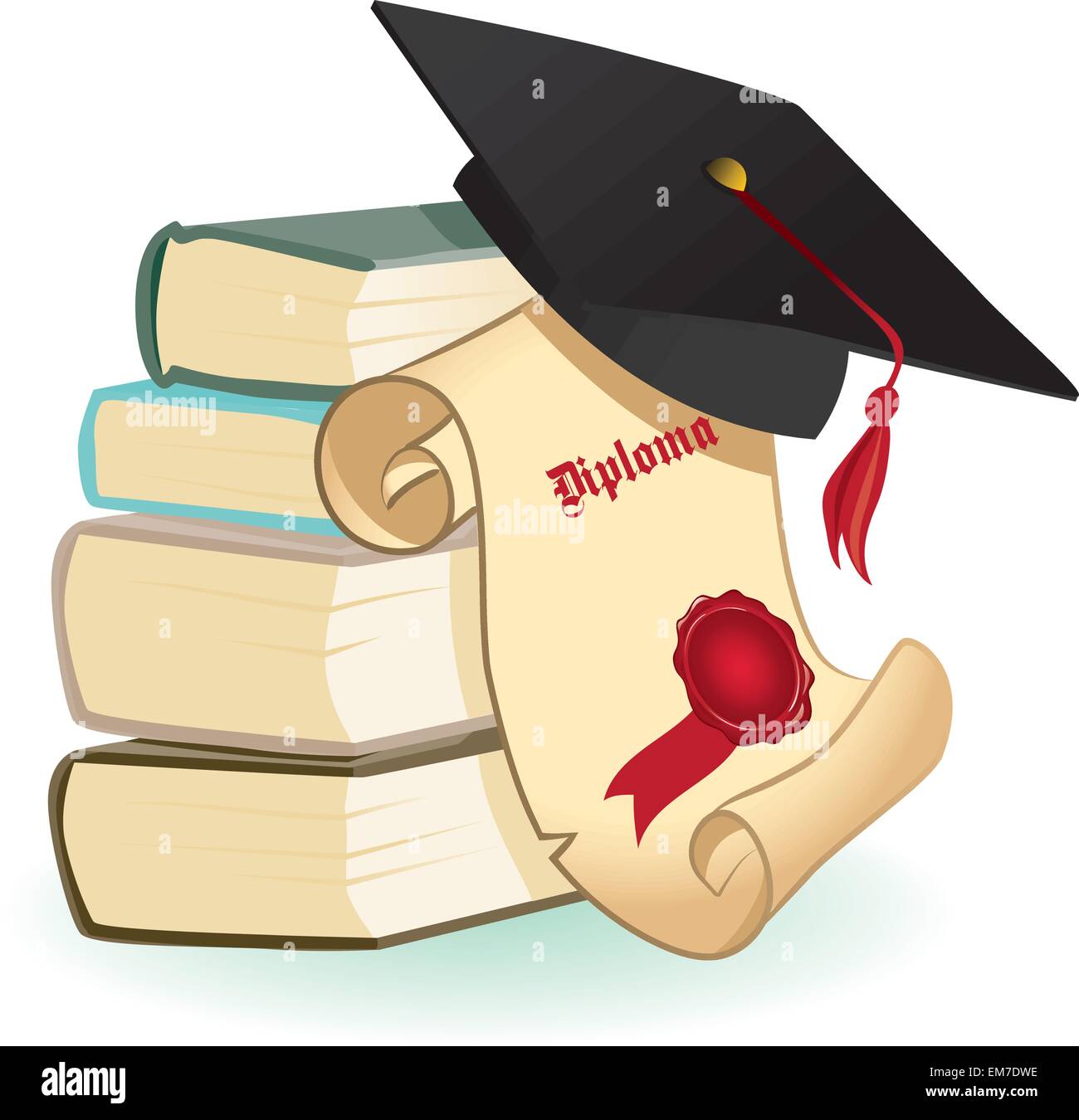 Planches de mortier de graduation Banque d'images vectorielles - Alamy