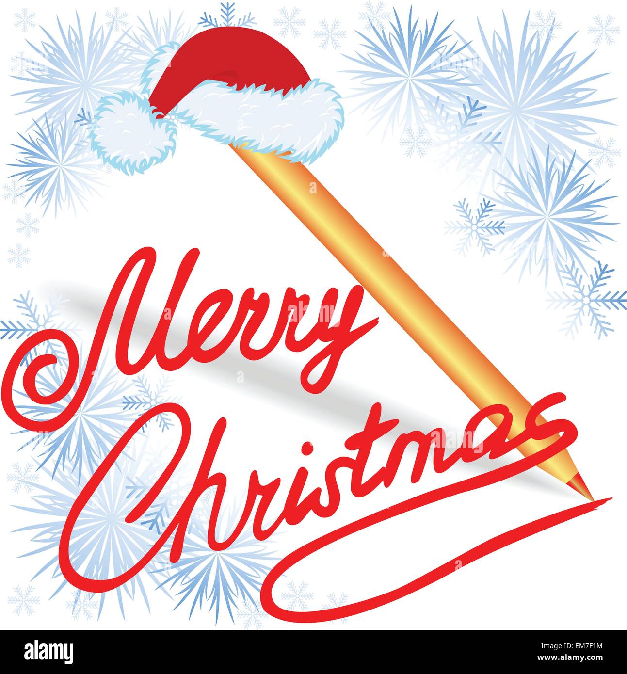 Signature du père noël Banque d'images vectorielles - Alamy