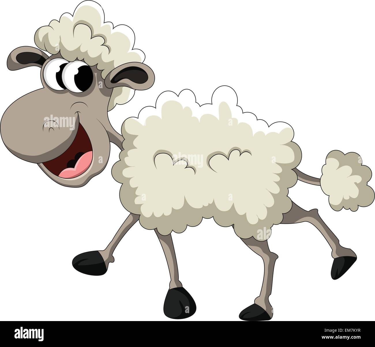 Funny cartoon mouton Image Vectorielle Stock - Alamy