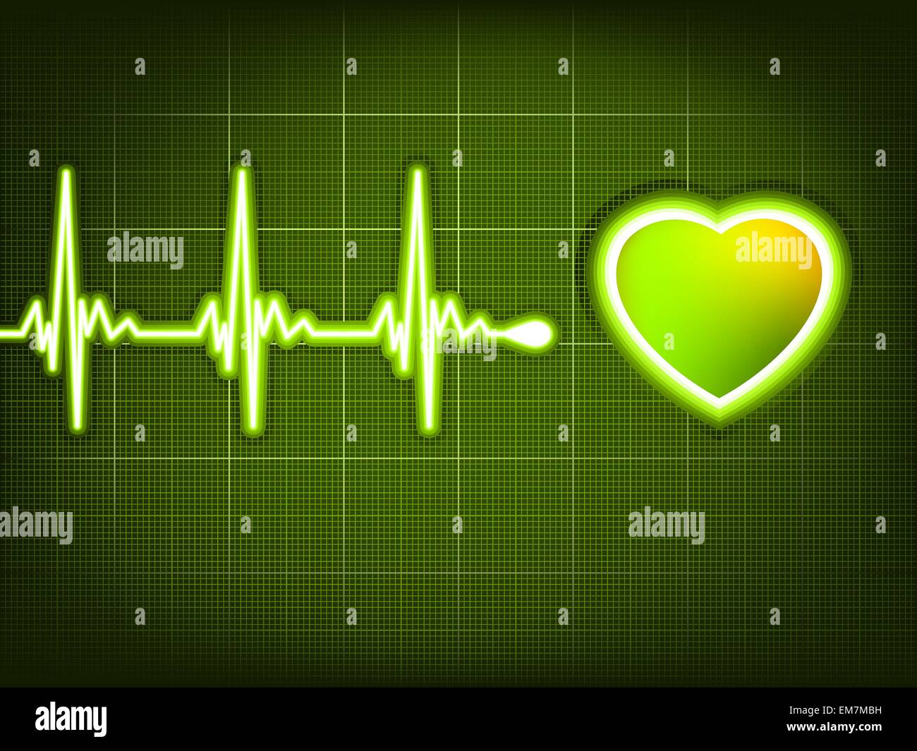 Examen du cardiogramme Banque d'images vectorielles - Alamy