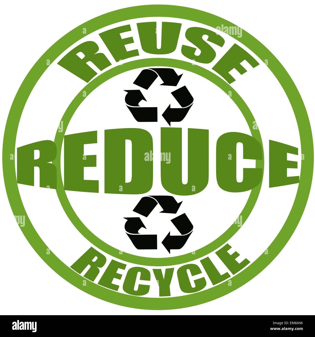 Reduce reuse and recycle Banque d'images vectorielles - Alamy
