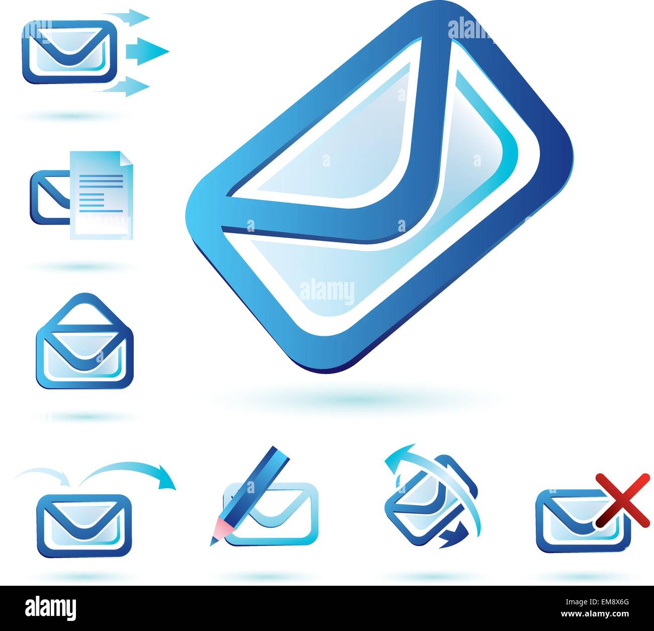 Symboles de messagerie Banque d'images vectorielles - Alamy
