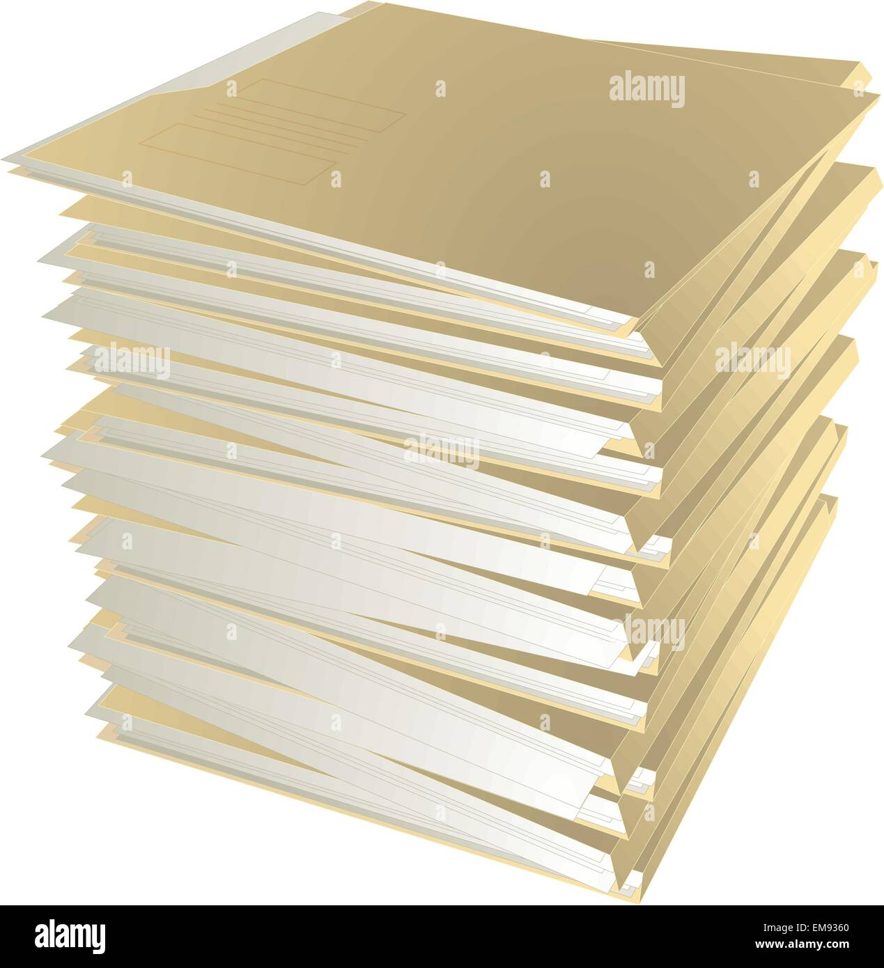 Pile de papier Banque d'images vectorielles - Alamy
