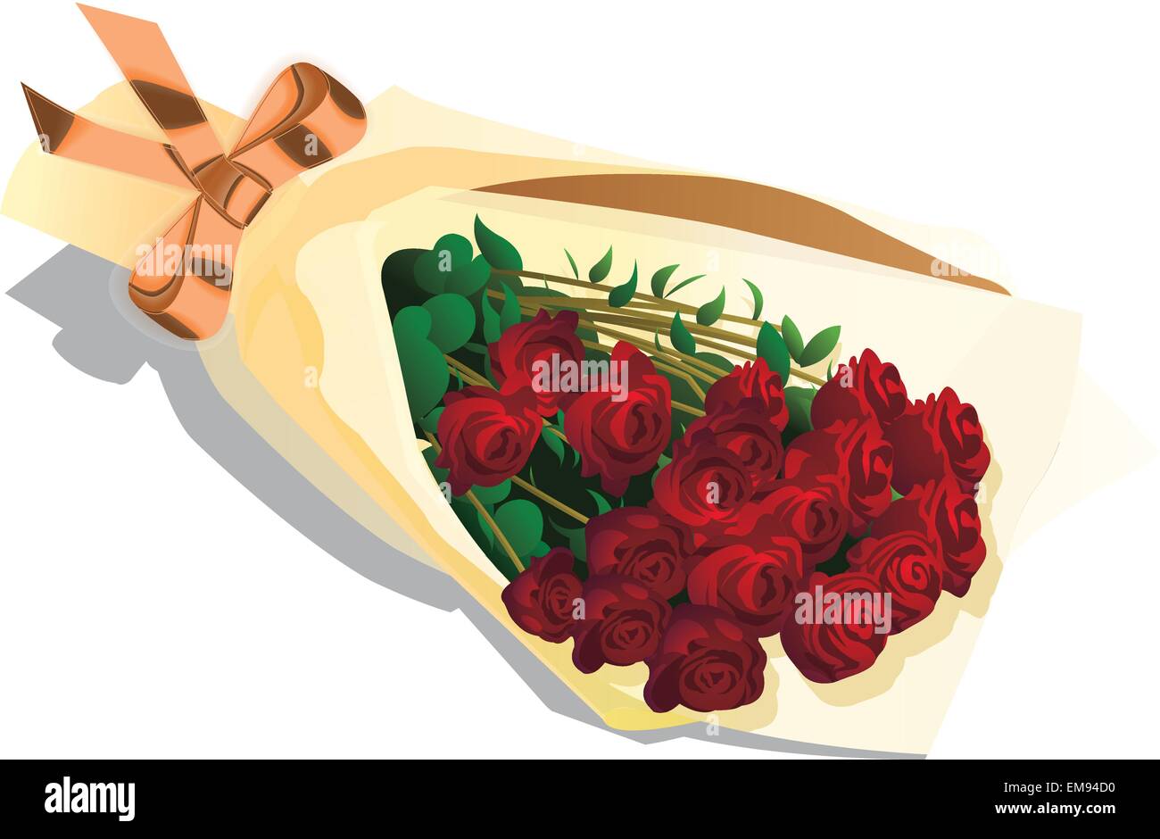 Bouquet de rose Banque d'images vectorielles - Alamy