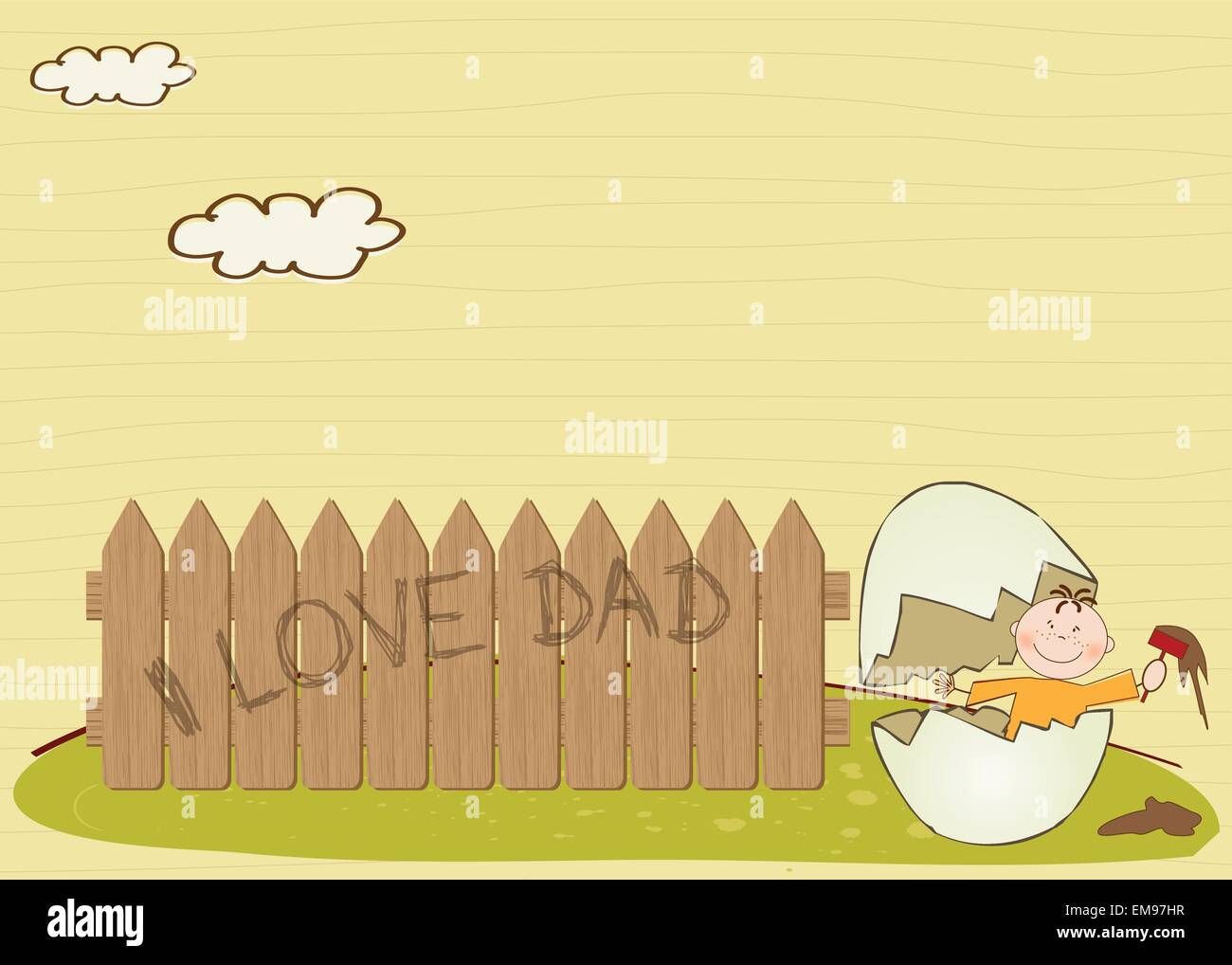 Fathers day card Banque d'images vectorielles - Alamy